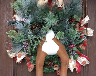 Reindeer wreath | Etsy