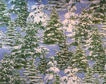 Pine tree fabric | Etsy