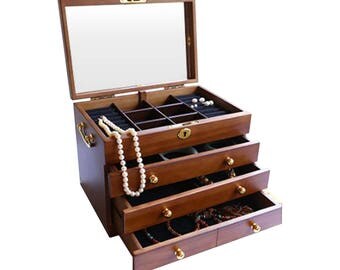 Wooden jewelry box | Etsy