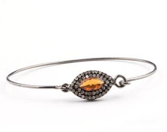 Citrine bangle | Etsy