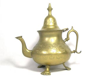 Indian brass teapot | Etsy