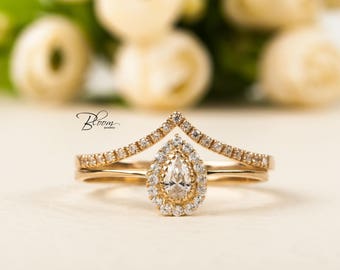 Wedding ring set | Etsy