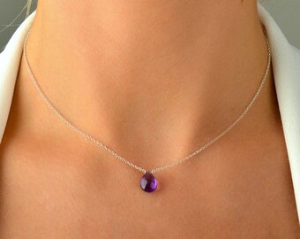 Amethyst necklace | Etsy
