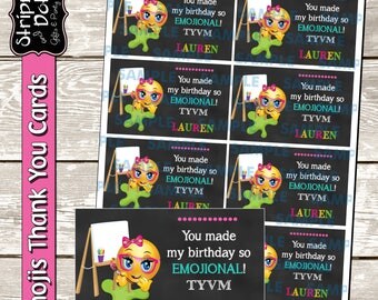 Emoji thank you card | Etsy