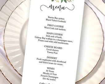 Menu place cards | Etsy