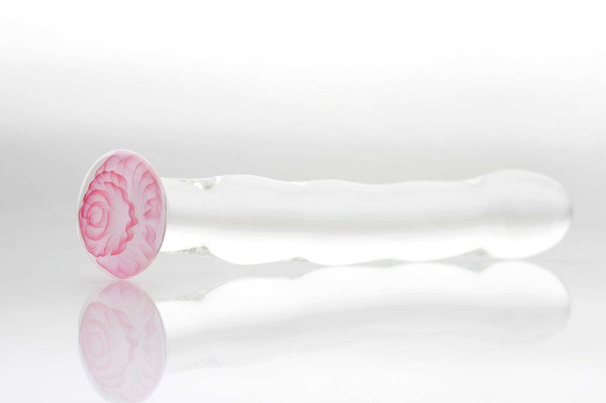 Pink Rose Glass Dildo Made To Order Free shipping