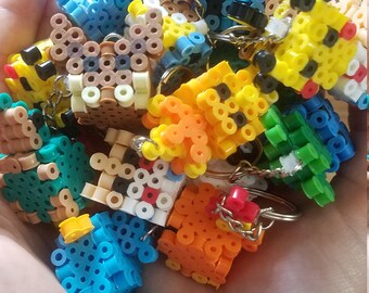 Perler bead keychain | Etsy
