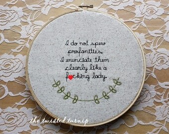 Swear embroidery | Etsy