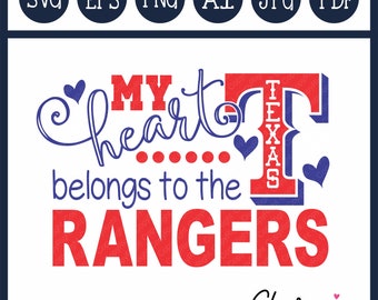 Texas rangers svg | Etsy