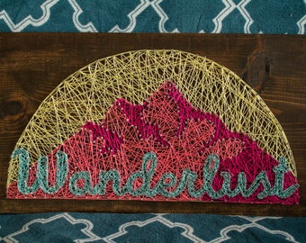 Mountain string art | Etsy