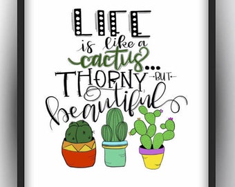 Cactus quotes | Etsy