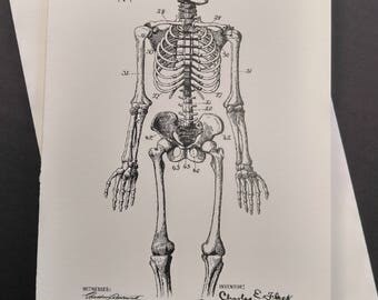 Funny skeleton card | Etsy