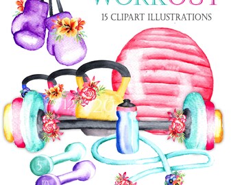 Exercise clipart | Etsy