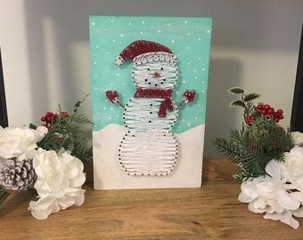 Snowman string art | Etsy