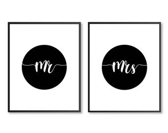 Mr and Mrs Prints Mr and Mrs signs Mr and Mrs print Mr and