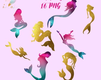 Mermaid clip art | Etsy