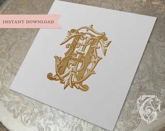 Letter h monogram | Etsy