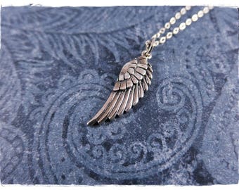 Silver Angel Wing Locket Necklace Sterling Silver Angel Wing