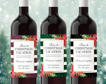 Teacher wine label | Etsy