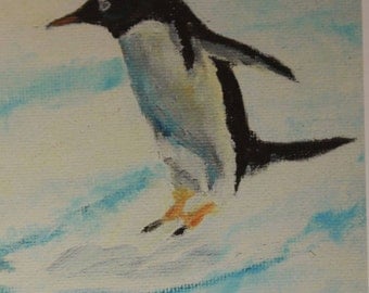 Penguin painting | Etsy