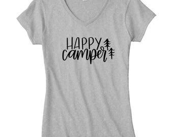 Happy camper shirt | Etsy