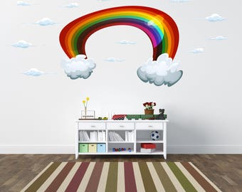 Rainbow wall decal | Etsy