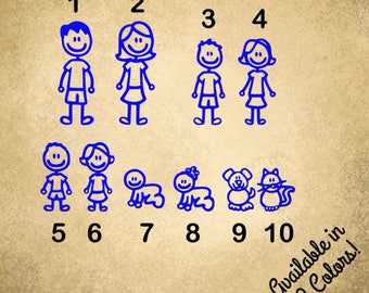 Stick figure family | Etsy