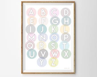 ABC Alphabet Poster A4 Print Toy Alphabet Nursery Decor