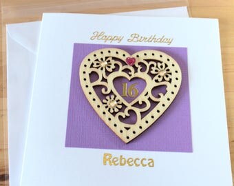 16th birthday card | Etsy