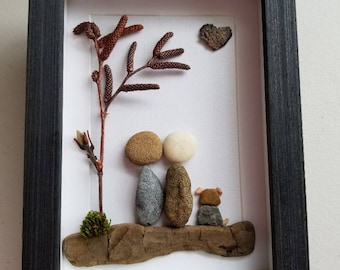 Pebble art couple | Etsy