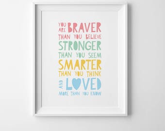 You are braver than you believe | Etsy