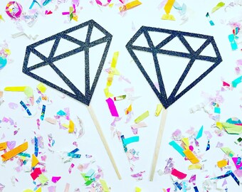 Diamond cake topper | Etsy