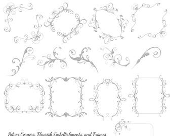 Flourish clip art | Etsy