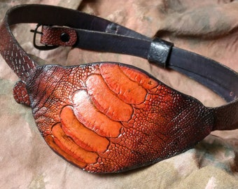 W.T.O Custom Handmade Leather Eye Patch Aged Brown Pirate