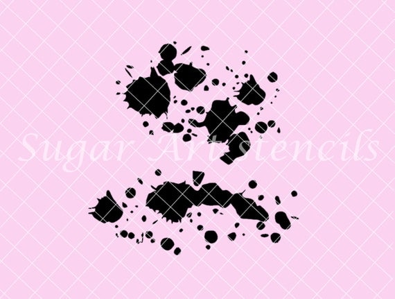 Blood splatter splash Stencil Nb1638