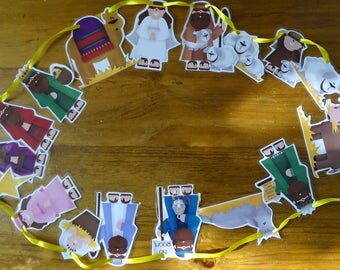 Printable PDF Paper Toy Nativity Cut And fold Paper Toy