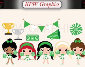 Cheerleader clipart | Etsy