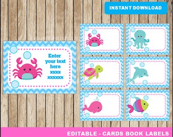 Girl school labels | Etsy