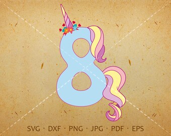 Eighth birthday svg | Etsy