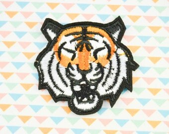 Tiger denim jacket | Etsy