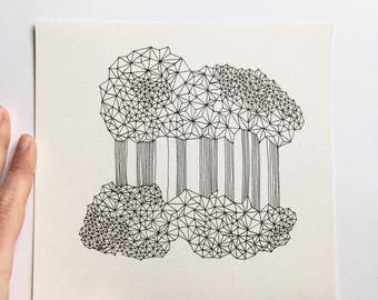 Geometric drawing | Etsy