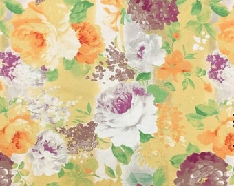 Flower floral fabric | Etsy