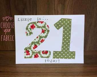 21st birthday card | Etsy