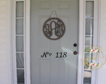 House number decal | Etsy