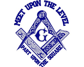 Entered Apprentice 4x4 Square and Compasses Embroidery