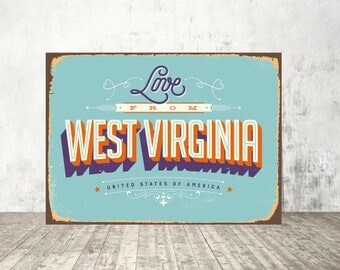 West virginia sign | Etsy