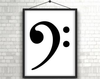 Bass clef | Etsy