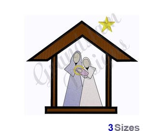 Nativity embroidery | Etsy