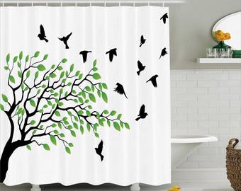 Tree shower curtain | Etsy