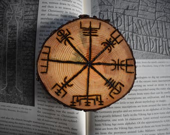 Viking protection runes vegvisir compass talisman red vinyl